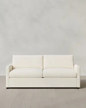 Quince Brennan Sofa In Performance Chenille Linen Blend - Snow