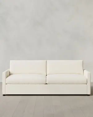 Quince Brennan Sofa In Performance Chenille Linen Blend - Snow