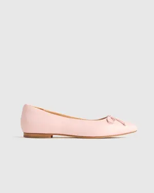 Quince Italian Leather Flats - Shell Pink