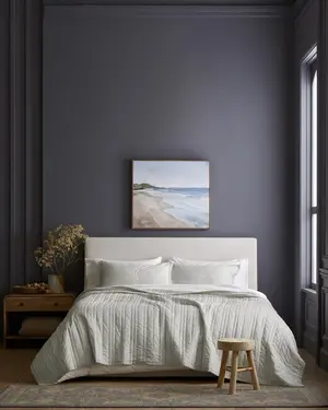 Quince Stripe Stitch Quilt - Light Grey
