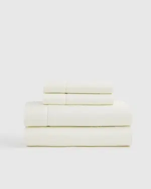Quince Signature Giza Cotton Sateen Sheet Set - Ivory