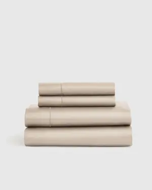 Quince Signature Giza Cotton Sateen Sheet Set - Sand