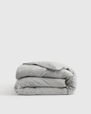 Quince Mongolian Cashmere Cotton Duvet Cover - Grey