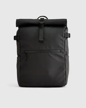 Quince Weatherproof Roll-top Backpack - Black