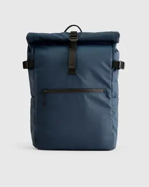 Quince Weatherproof Roll-top Backpack - Navy