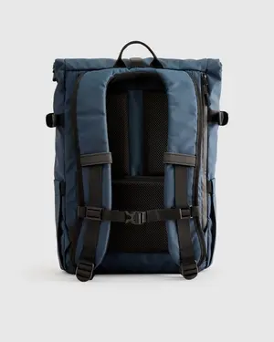 Quince Weatherproof Roll-top Backpack - Navy