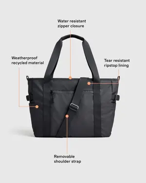 Quince Weather Proof Utility Tote - Black