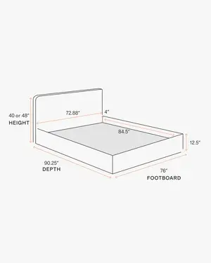 Quince Curved Bed In Performance Velvet - Walnut