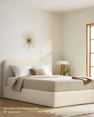 Quince Curved Bed In Performance Velvet - Walnut