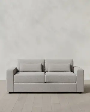Quince Ashford Deep Seat Performance Basketweave Sofa Fog