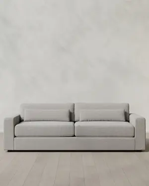 Quince Ashford Deep Seat Performance Basketweave Sofa Fog