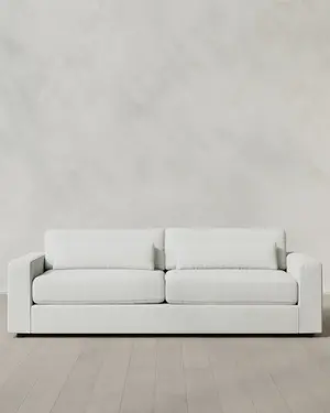 Quince Ashford Deep Seat Performance Basketweave Sofa - Snow