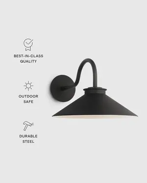 Quince Contemporary Steel Indoor/outdoor Barn Sconce