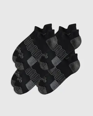 Quince Performance Golf Ankle Socks 4-pack - Black