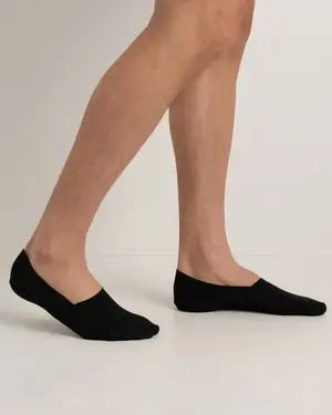Quince Lightweight No-show Liner Socks 4-pack - Black