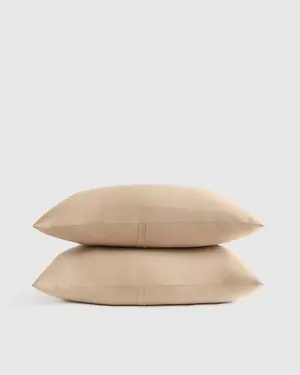 Quince Organic Jersey Sham Set Latte