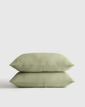 Quince Organic Jersey Sham Set - Moss