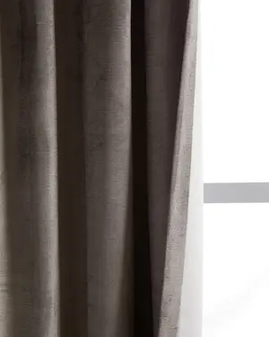 Quince Luster Velvet Room Darkening Curtain Single Panel - Slate
