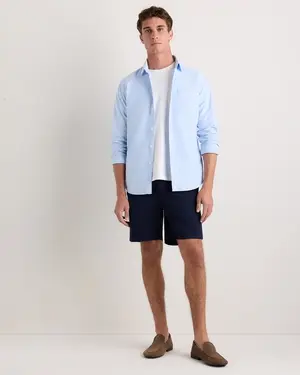 Quince Organic Stretch Cotton Chino Shorts - Deep Navy