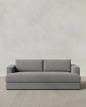 Quince Sierra Curved Arm Sofa In Performance Basketweave - Ash