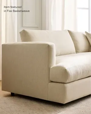 Quince Sierra Curved Arm Sofa In Performance Basketweave - Ash