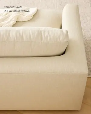 Quince Sierra Curved Arm Sofa In Performance Basketweave - Ash