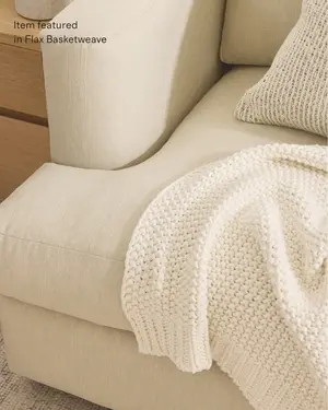 Quince Sierra Curved Arm Sofa In Performance Basketweave - Ash