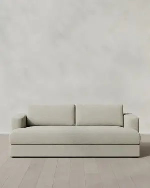 Quince Sierra Curved Arm Sofa In Performance Basketweave - Flax