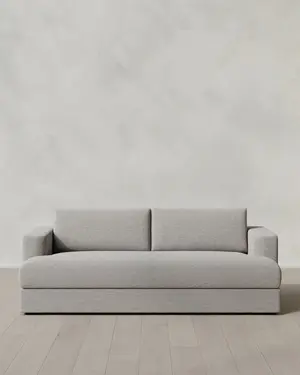 Quince Sierra Curved Arm Sofa In Performance Basketweave - Fog