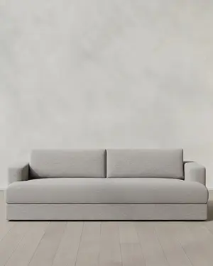 Quince Sierra Curved Arm Sofa In Performance Basketweave Fog