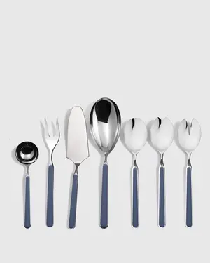 Quince Mepra Fantasia 7-pc Serving Utensil Set - Cobalt