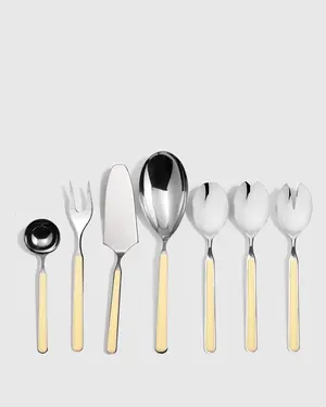 Quince Mepra Fantasia 7-pc Serving Utensil Set Vanilla