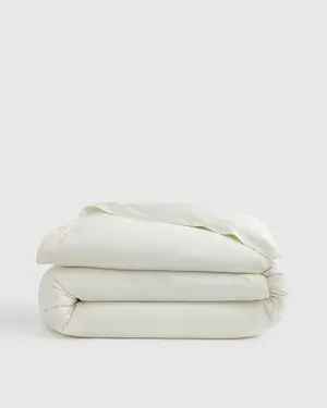 Quince Signature Giza Cotton Sateen Duvet Cover - Ivory