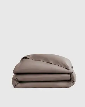 Quince Signature Giza Cotton Sateen Duvet Cover - Stone