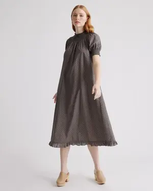 Quince Swiss Dot Midi Dress