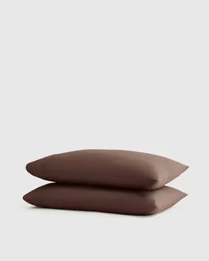 Quince Signature Giza Cotton Sateen Pillowcase Set Espresso