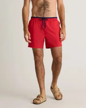 Quince Italian Swim Trunks 5.5" Cherry/deep Navy