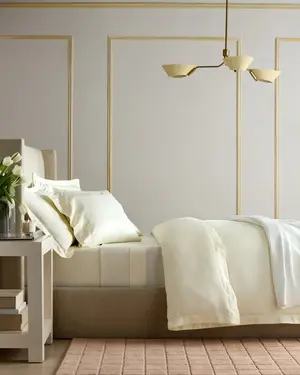 Quince Signature Giza Cotton Sateen Deluxe Bedding Bundle - Ivory