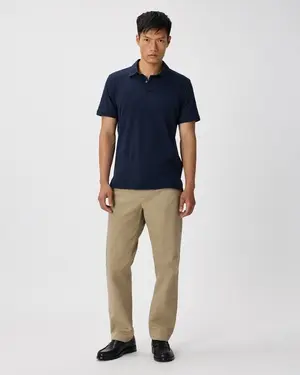 Quince Japanese Lotus Polo - Navy