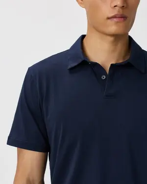 Quince Japanese Lotus Polo - Navy