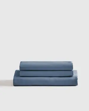 Quince Luxury Organic Sateen Fitted Sheet Set Nightfall