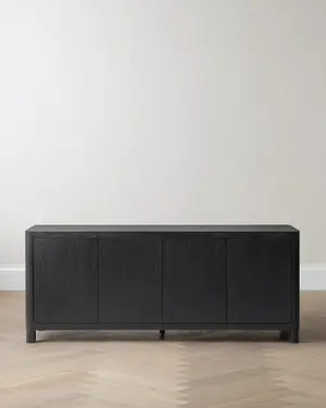 Quince Rustic Oak Sideboard - Black