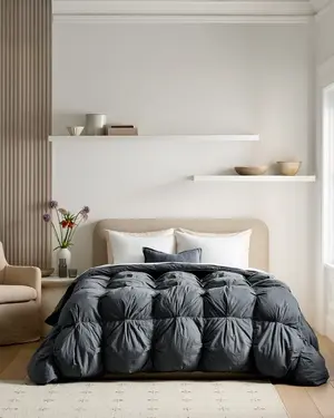 Quince Cotton Pintuck Comforter - Nightfall