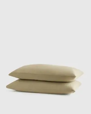 Quince Organic Jersey Pillowcase Set - Moss