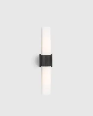 Quince Classic Glass Vanity Sconce - Black