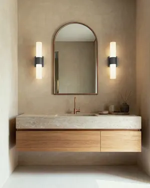 Quince Classic Glass Vanity Sconce - Black