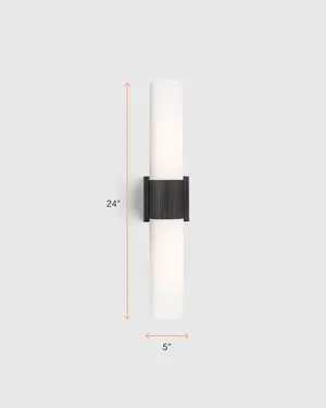 Quince Classic Glass Vanity Sconce - Black