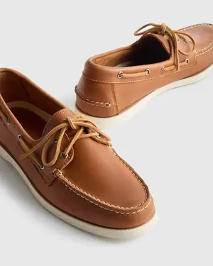 Quince Water Resistant Leather Boat Shoe