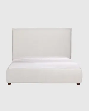 Quince Tailored Edge Bed In Performance Linen