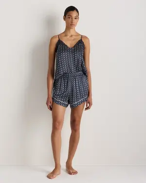 Quince Satin Pajama Shorts - Tiny Diamonds